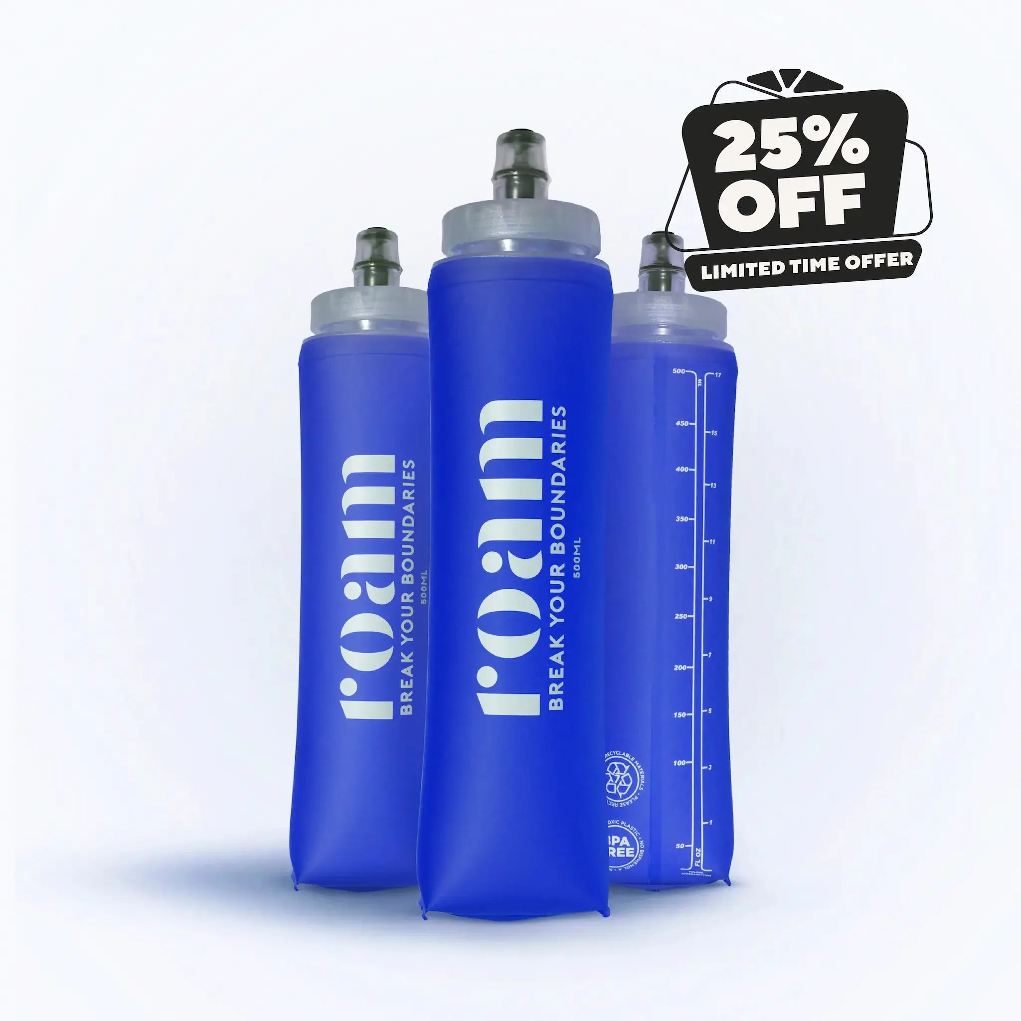 Roam Soft Flasks 500mL - Optimal Hydration for Runners & Hikers