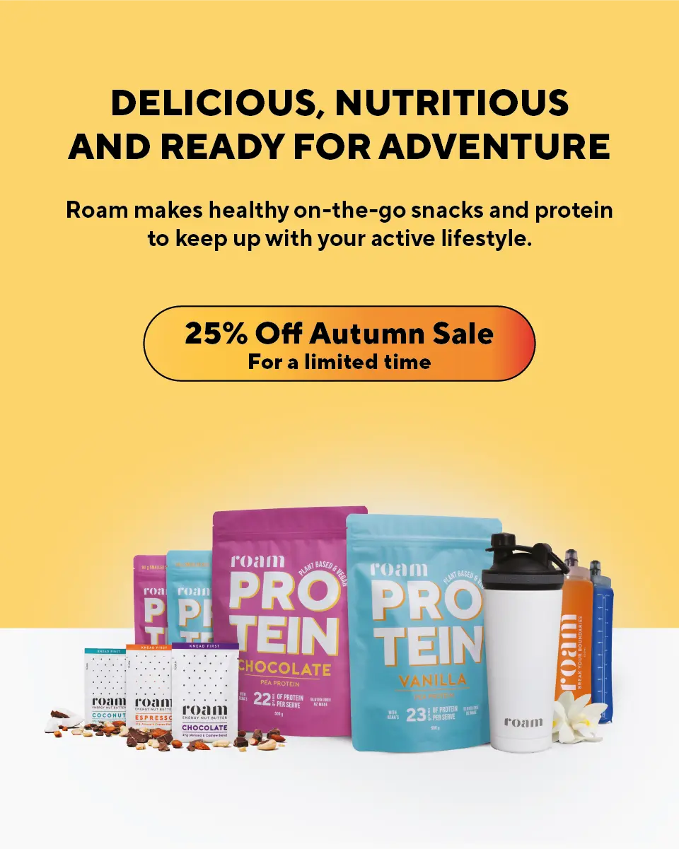 Roam | Premium Adventure Foods | Energy Nut Butter and Vegan Protein